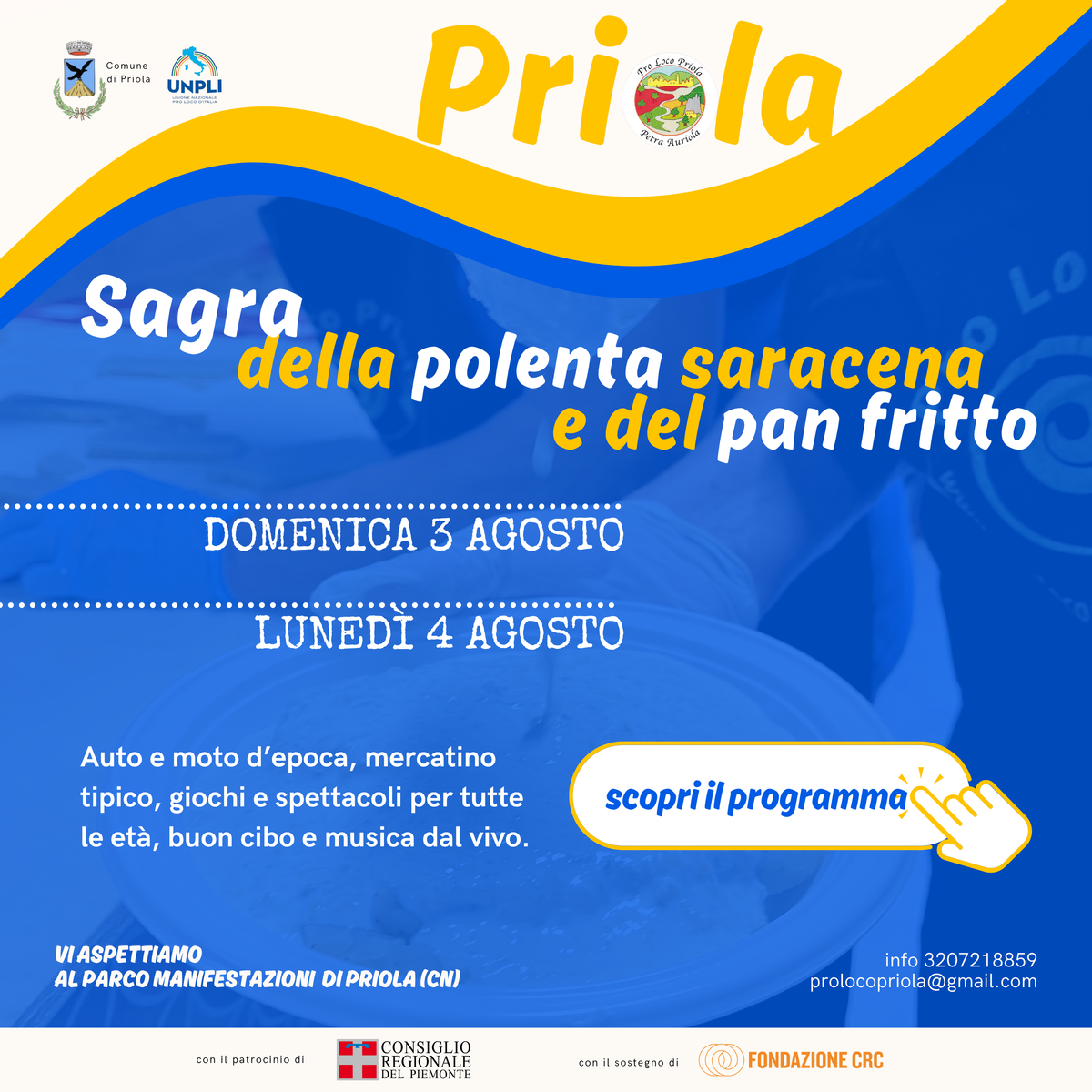 Due giorni di Festa a Priola: tutti al Parco Manifestazioni per un weekend con tradizioni e ...