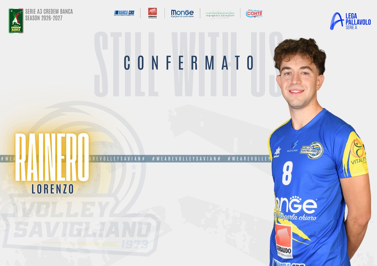 VOLLEY A3M / Savigliano, “Lollo” Rainero sarà ancora al centro ...