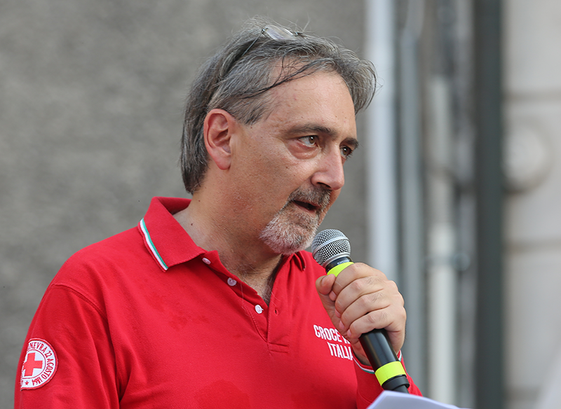 Francesco Rocca, presidente della Croce rossa internazionale, a Manta ...