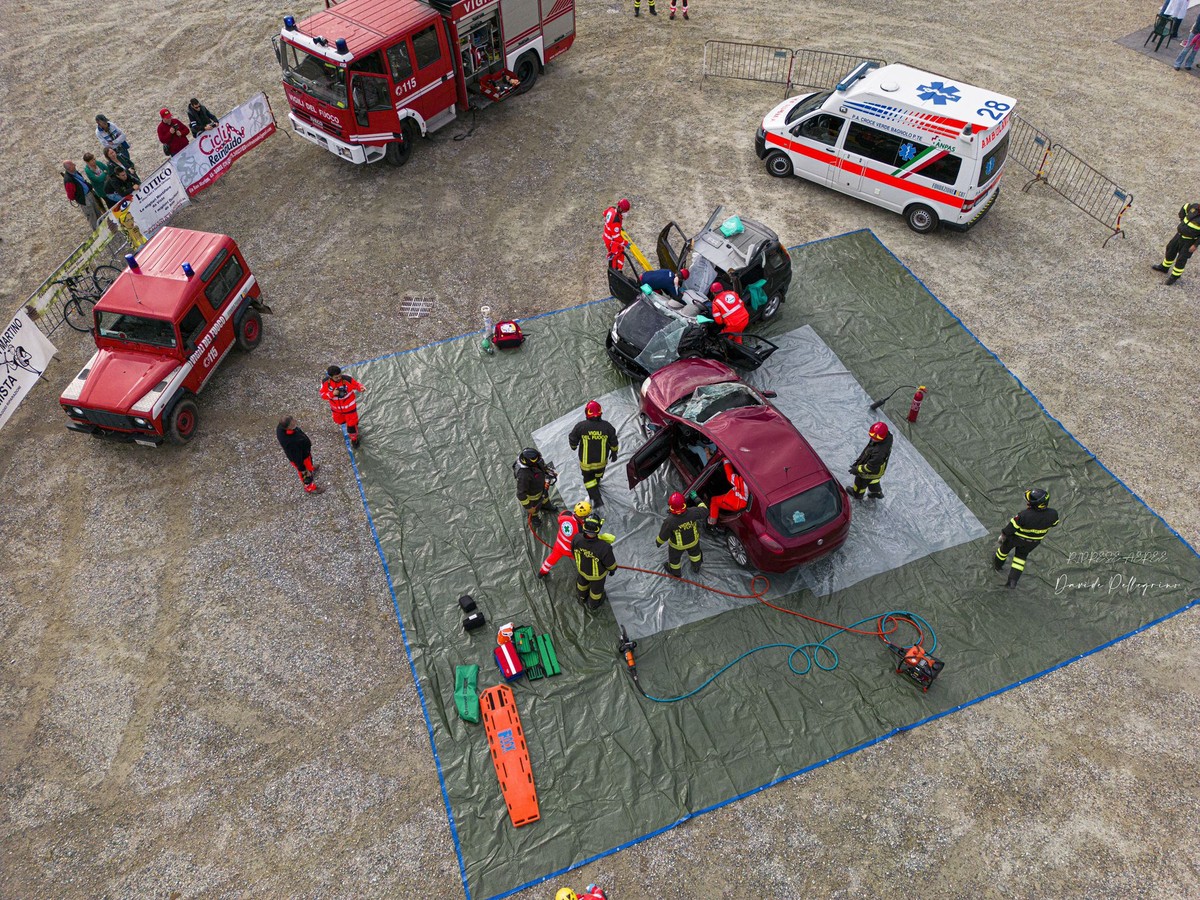 Simulazione congiunta tra la Croce Verde di Bagnolo Piemonte e i Vigili ...