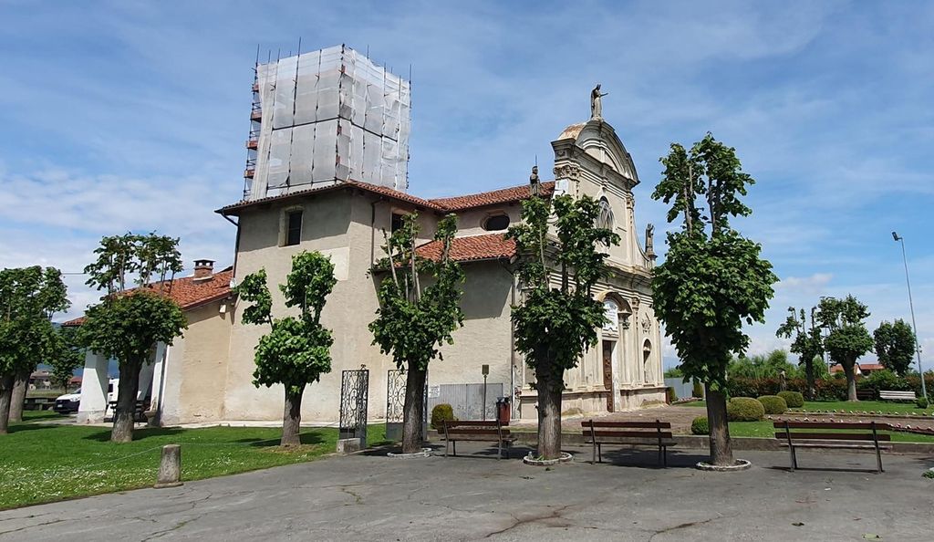 Villafalletto, in restauro il campanile del Santuario della Madonna ...