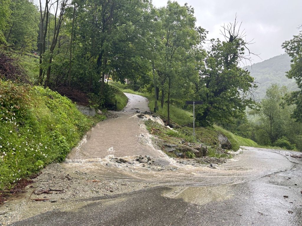 Alta Valle Ellero, torrenti esondano dopo un violento temporale ...